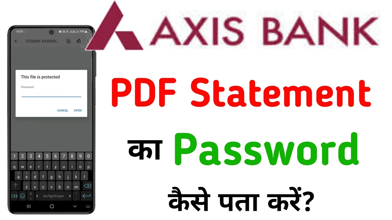 Axis Bank Statement Password Kaise Banaye || Axis Bank Statement Pdf ka ...
