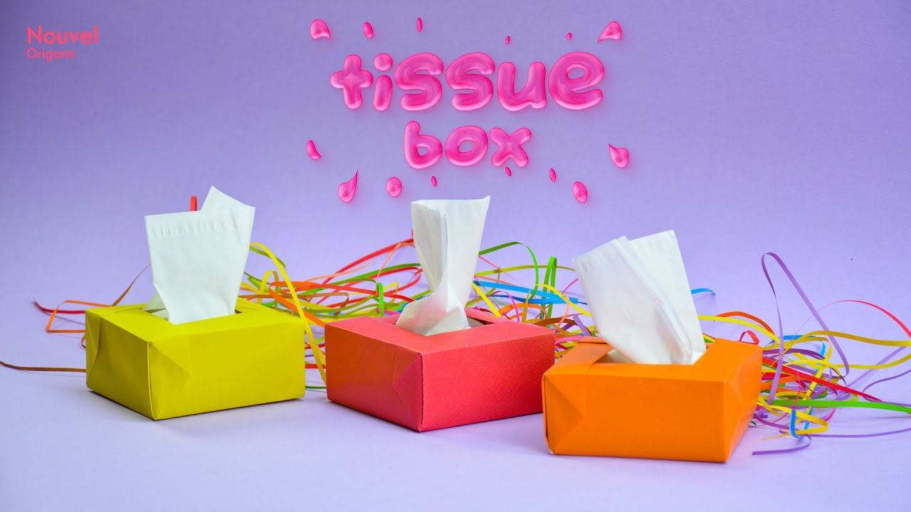 TISSUE BOX ORIGAMI | DIY TISSUE BOX | HOW TO MAKE TISSUE BOX ORIGAMI ...