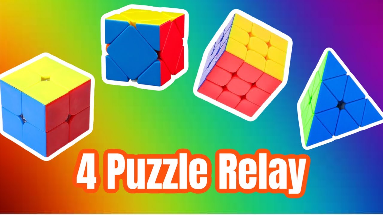 4 Puzzle Relay | ES Cubing - YouTube