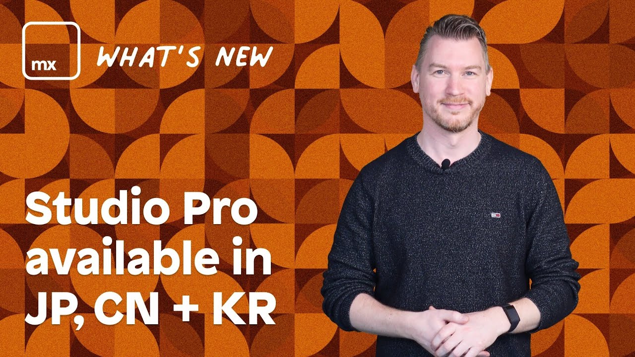Studio Pro available in Japanese, Chinese and Korean - Mendix 10.17 - YouTube