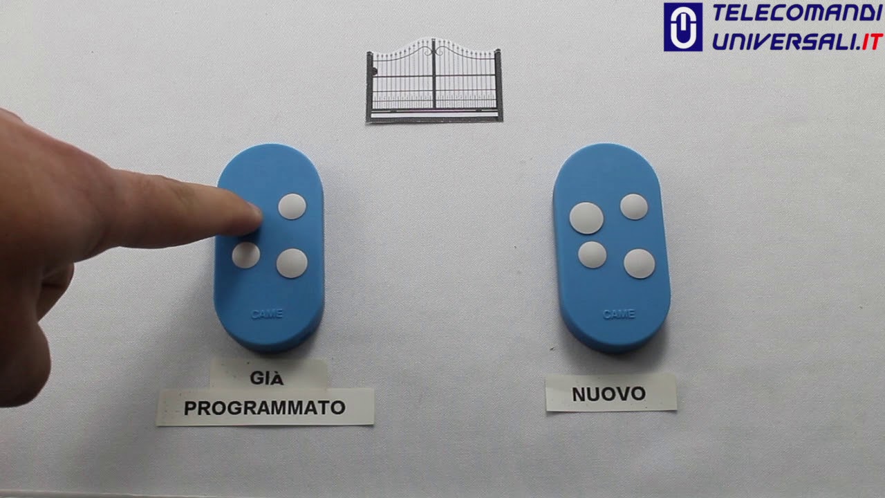 Come programmare il telecomando - CAME TOP 4DR - YouTube