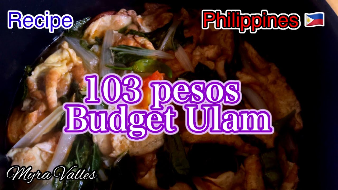 103 pesos budget ulam || Recipe || Philippines 🇵🇭 - YouTube