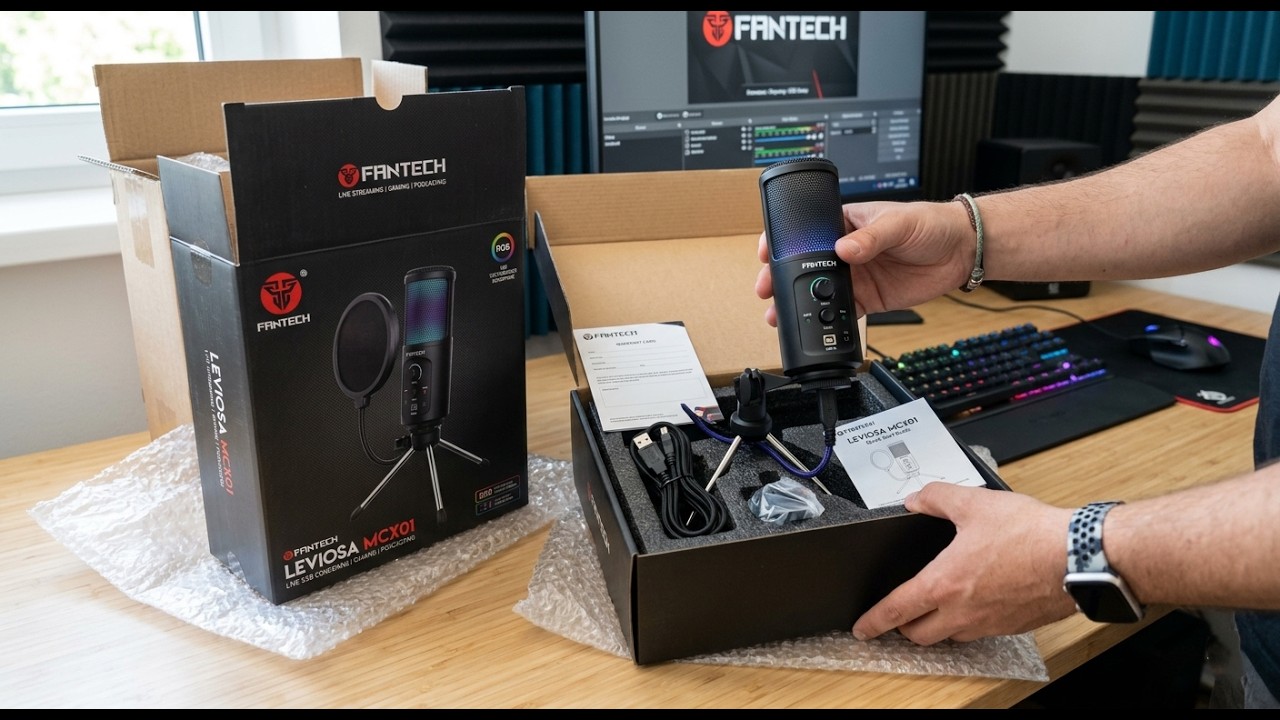 FANTECH LEVIOSA MCX01 BEST RECORDING MIC UNBOXING AND REVIEW | BEST ...