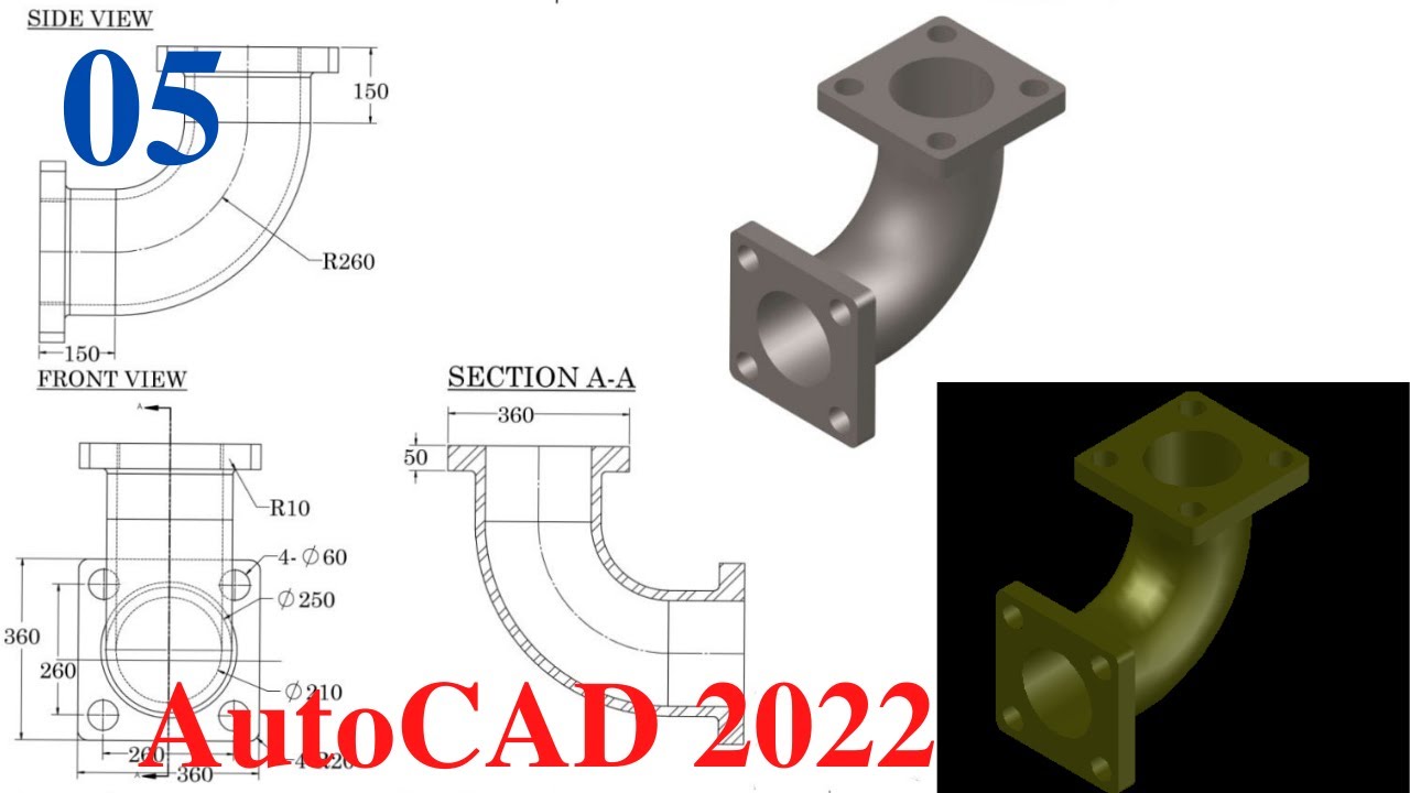 Modeling A Pipe Elbow Join In AutoCAD 3D For Beginners YouTube Modeling A Pipe Elbow Join In AutoCAD 3D For Beginners YouTube