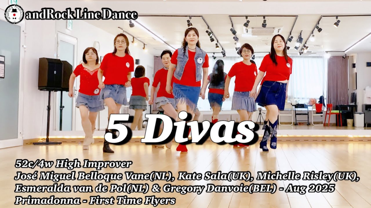 5 Divas Line Dance(High Improver) - Demo / 앤드락라인댄스 / 민라인댄스코리아고양일산지부 ...
