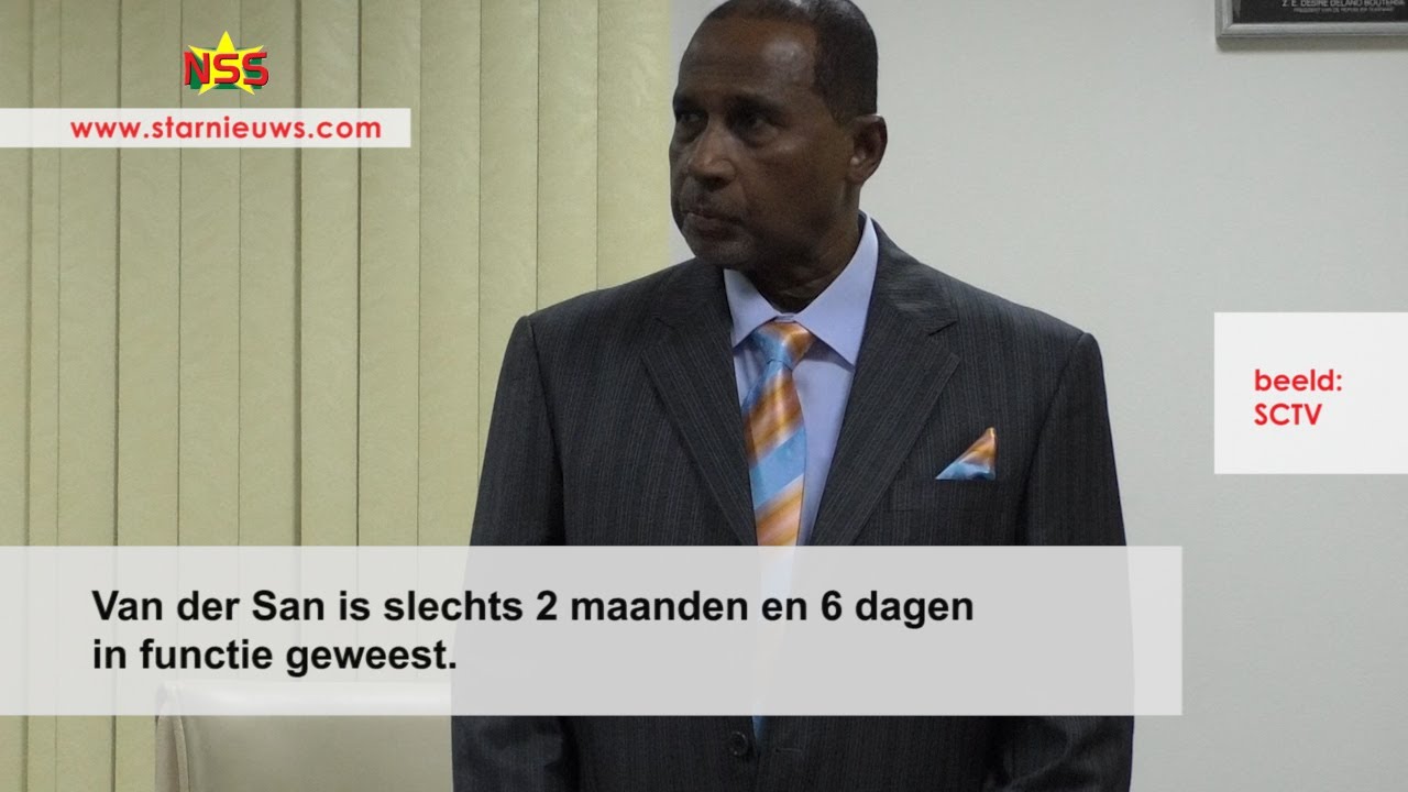 Van der San is minister af - YouTube