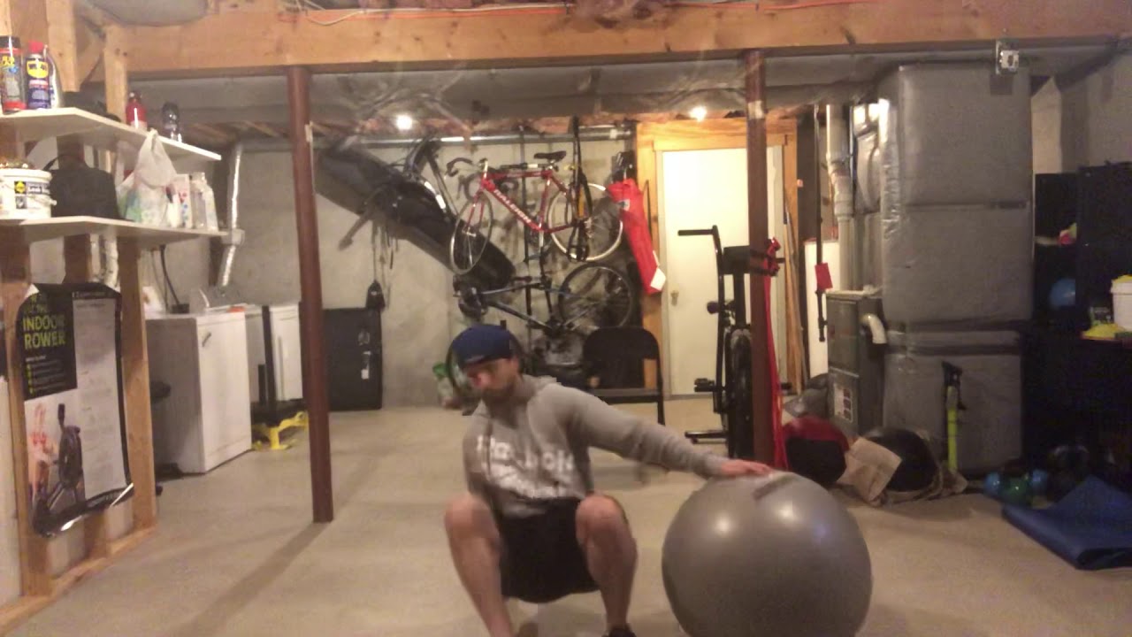 Bridge Hold w/ Stability Ball Adductor Pulse - YouTube