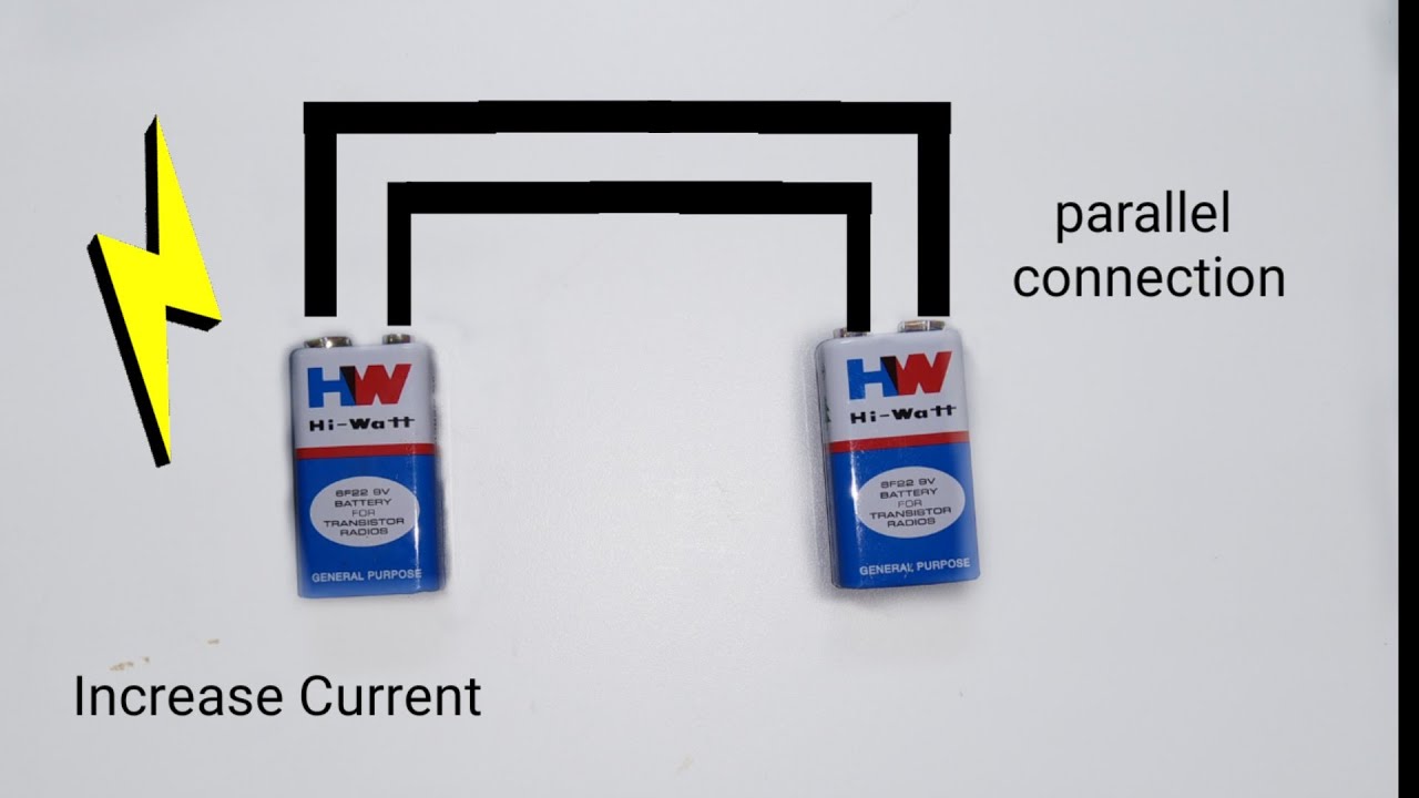 how to connect two batteries in parallel Connection - YouTube