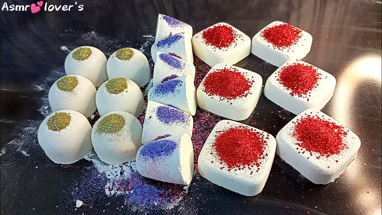 crunchy baking soda bombs | oddly satisfying | relaxing videos | please ...