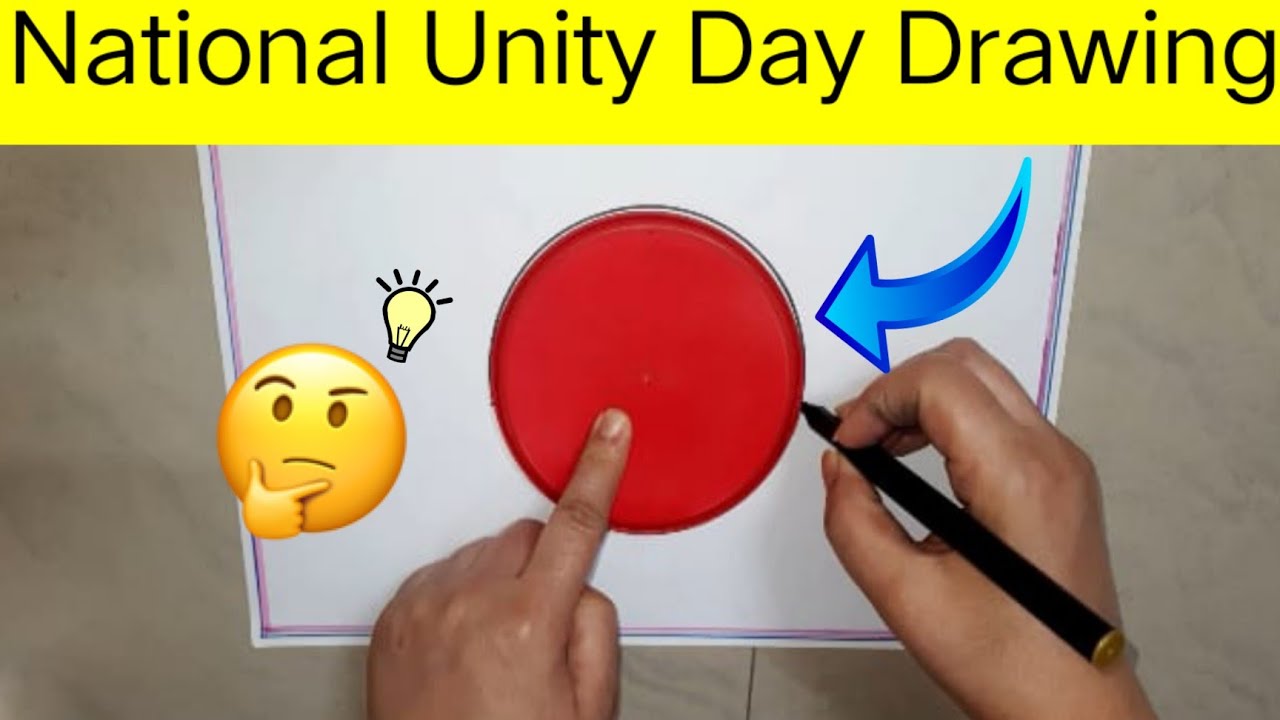 National Unity Day Drawing | National Integration Day Poster ...