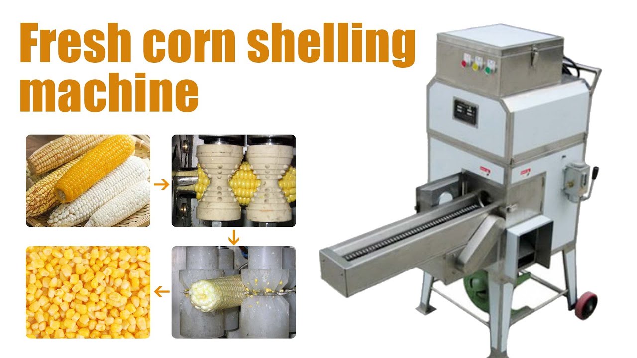Stainless steel fresh corn shelling machine! clean threshing sweet corn ...