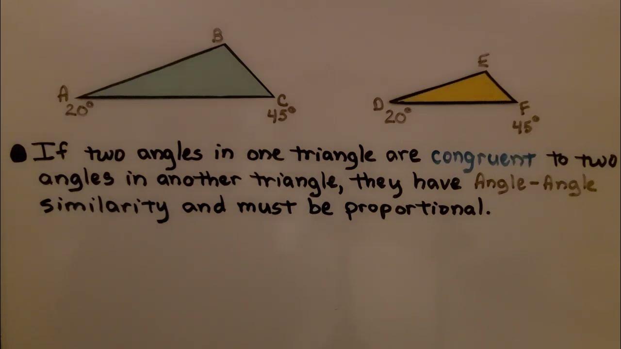 8th Grade Math 11.3a, Discovering Angle-Angle Similarity - YouTube