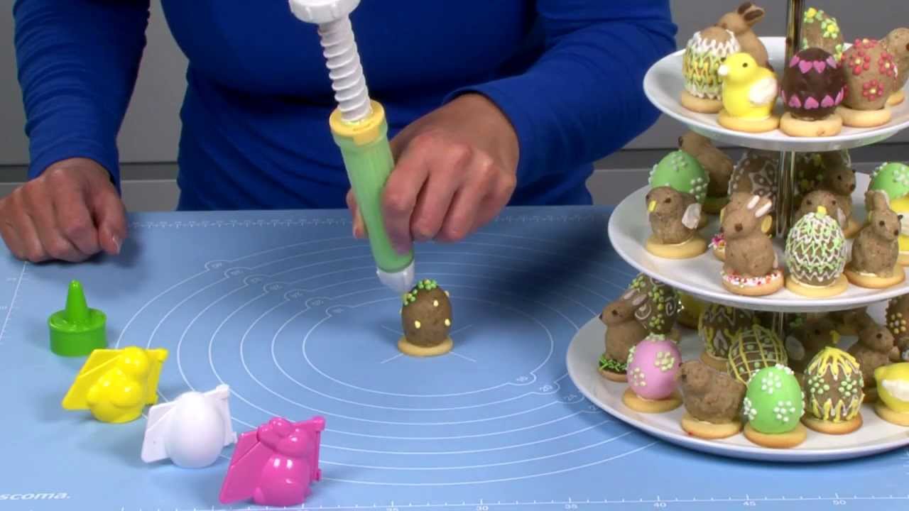 Moulds for filled cookies TESCOMA DELÍCIA,3 Easter shapes - YouTube