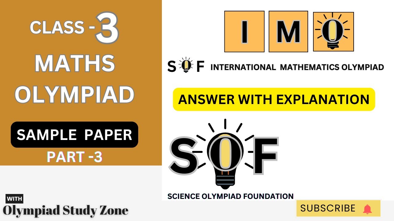 MATHS OLYMPIAD CLASS - 3 | PART -3 | IMO CLASS 3 #sofolympiad ...