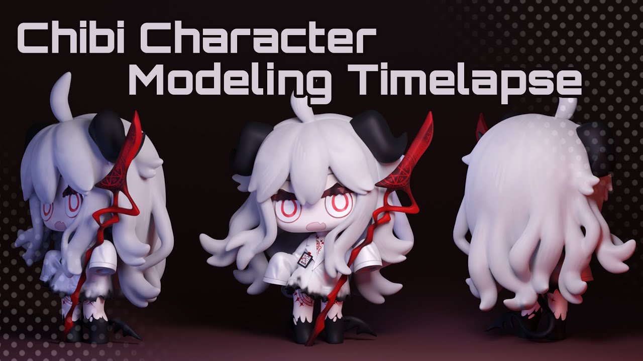 [Zbrush] Chibi Character Modeling for 3D Printing Timelapse - YouTube