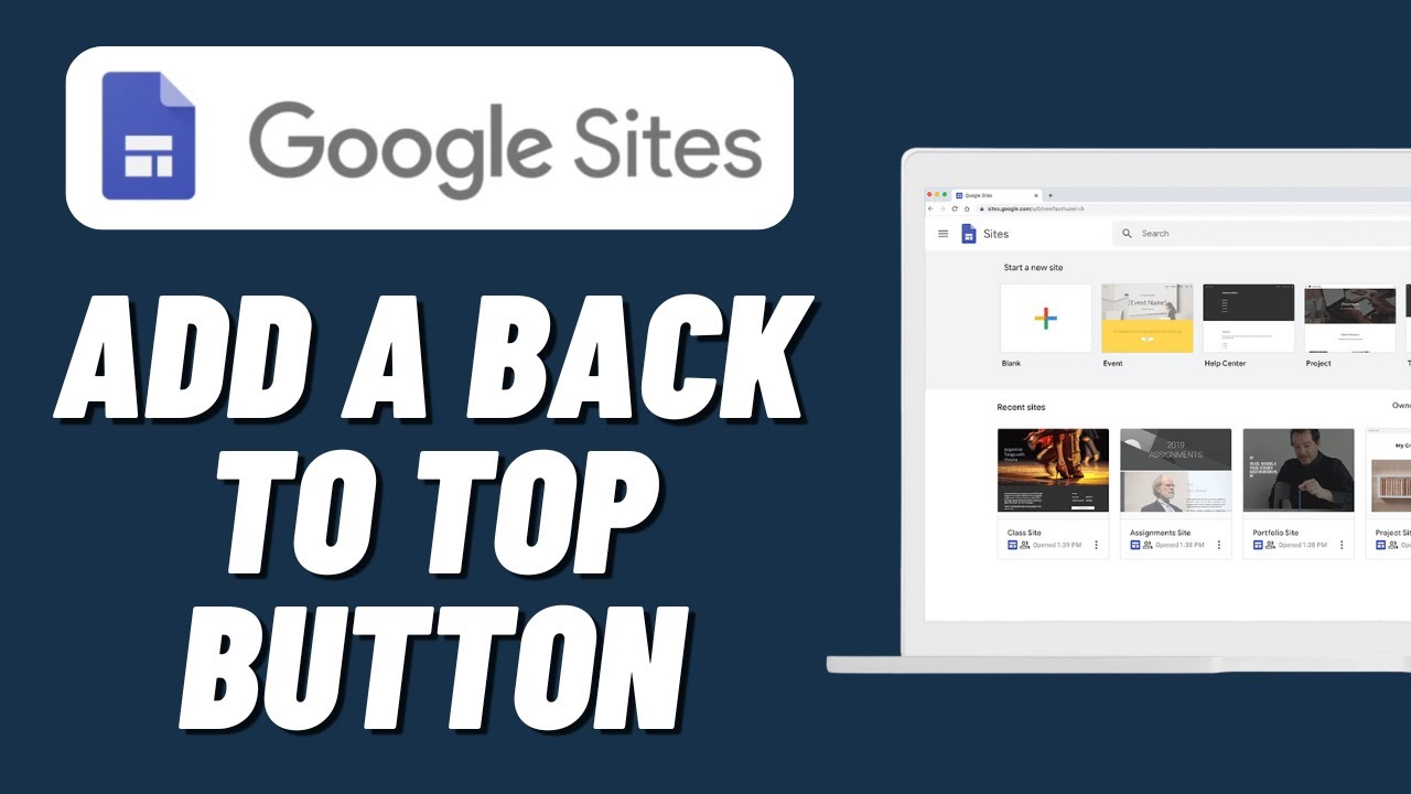 How to Add a Back to Top Button in Google Sites (2024) - YouTube