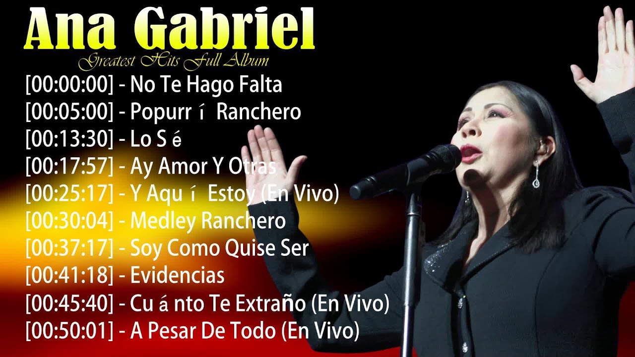 Ana Gabriel - Best 10 Hits - Full Album Compilation - YouTube