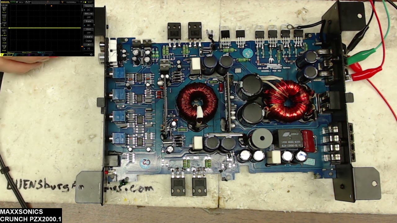Crunch PZX 2000.1D by Maxxsonics Class D Amplifier Repair Power Supply ...