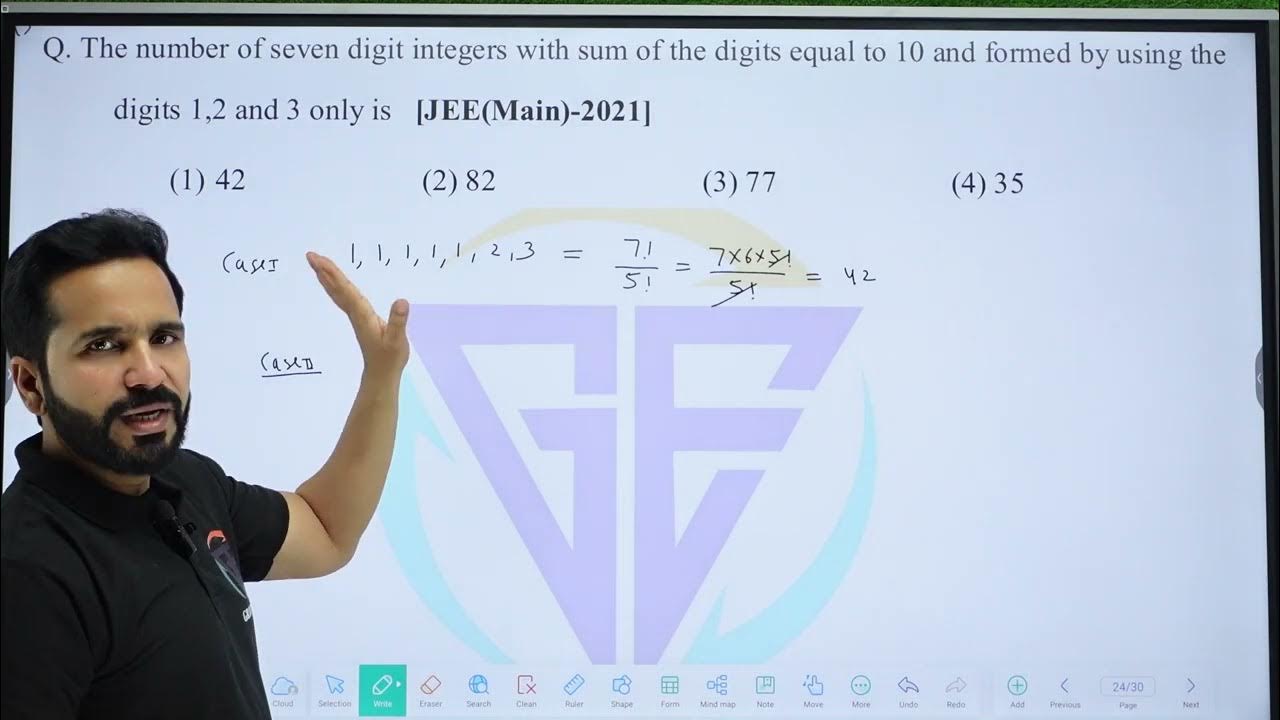 The number of seven digit integers with sum of the digits equal to 10 and formed by using the ...