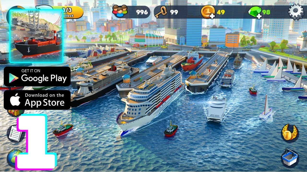 Port City: Ship Tycoon Games Gameplay Walkthrough Part 1 - (iOS ...