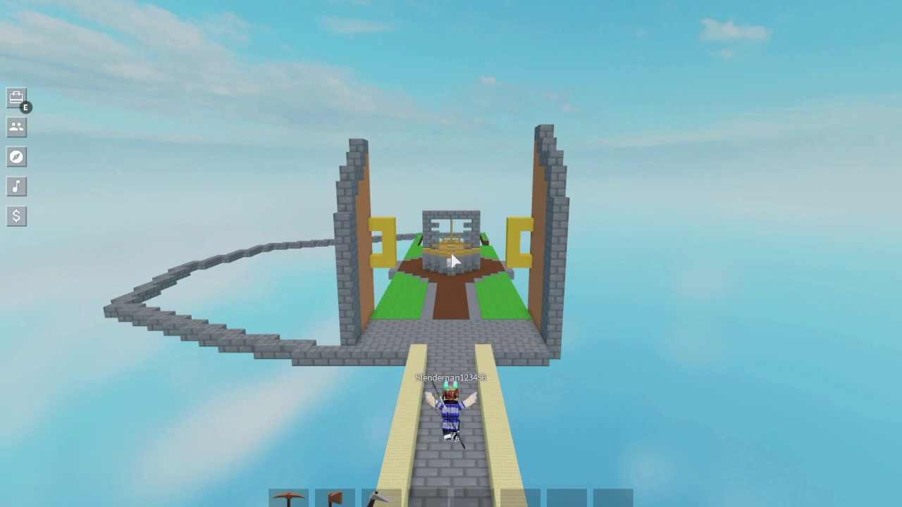 Building a CASTLE in roblox Skyblock (2) - YouTube