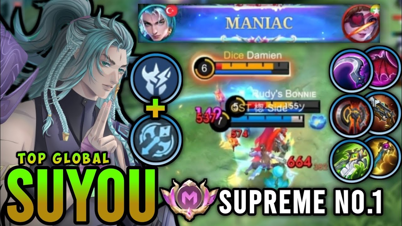 Supreme No.1 Suyou!! Top Global Suyou Best Build & Emblem 2024 - Mobile ...