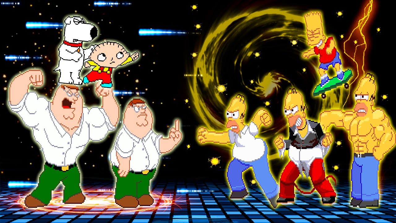 Peter Griffin VS Homero Simpson | M.U.G.E.N - YouTube