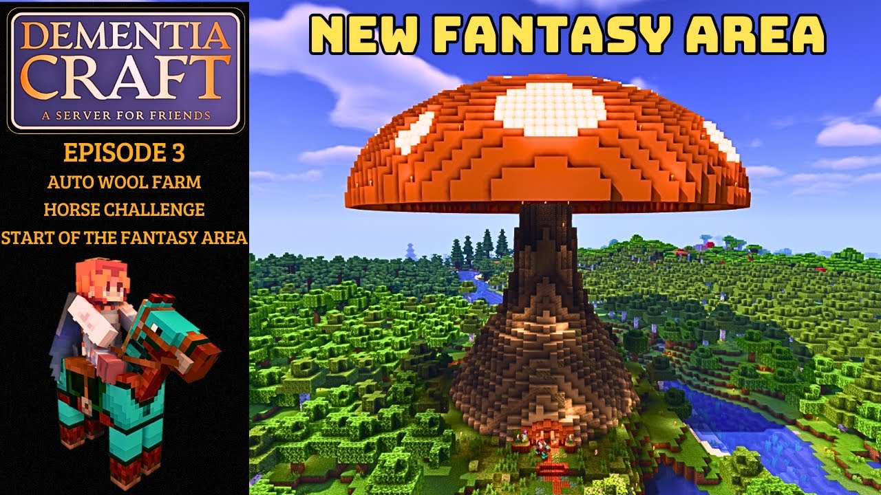 How to build a AUTO WOOL FARM and a FANTASY AREA / survival minecraft ...