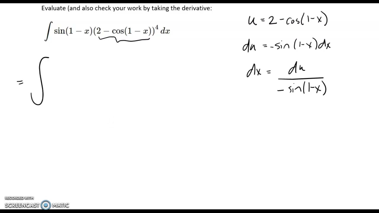 u substitution - YouTube