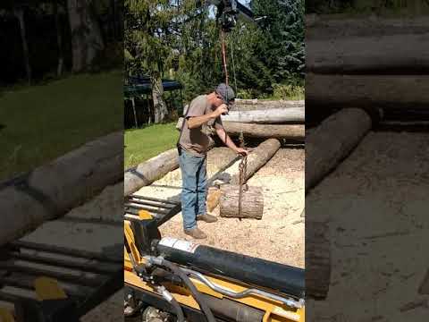 Homemade log lifter - YouTube