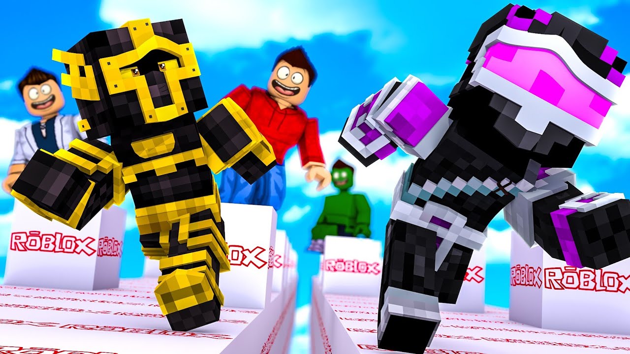Carrera De Lucky Blocks De Roblox En Minecraft Youtube