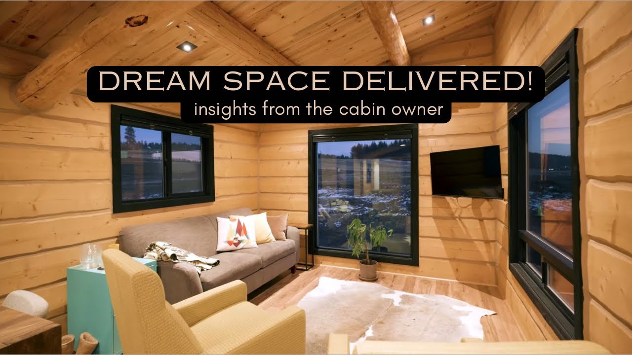 Log Cabin Tour 12x30 Dream Space: Client Testimonial on Her Home Office ...