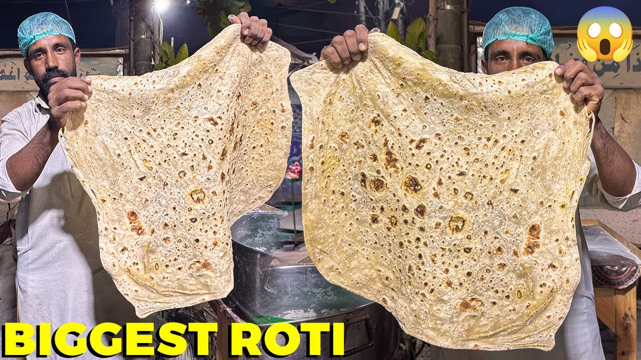 Giant Rumali Roti Making In Pakistan | Pakistan’s Biggest Rumali Roti ...