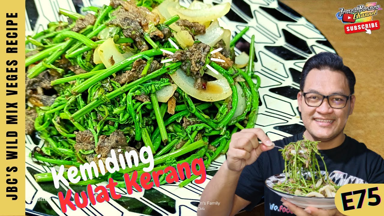 SAYUR MIDIN TUMIS KULAT KERANG TERLAJAK SEDAP l E75 #midin #kulat # ...