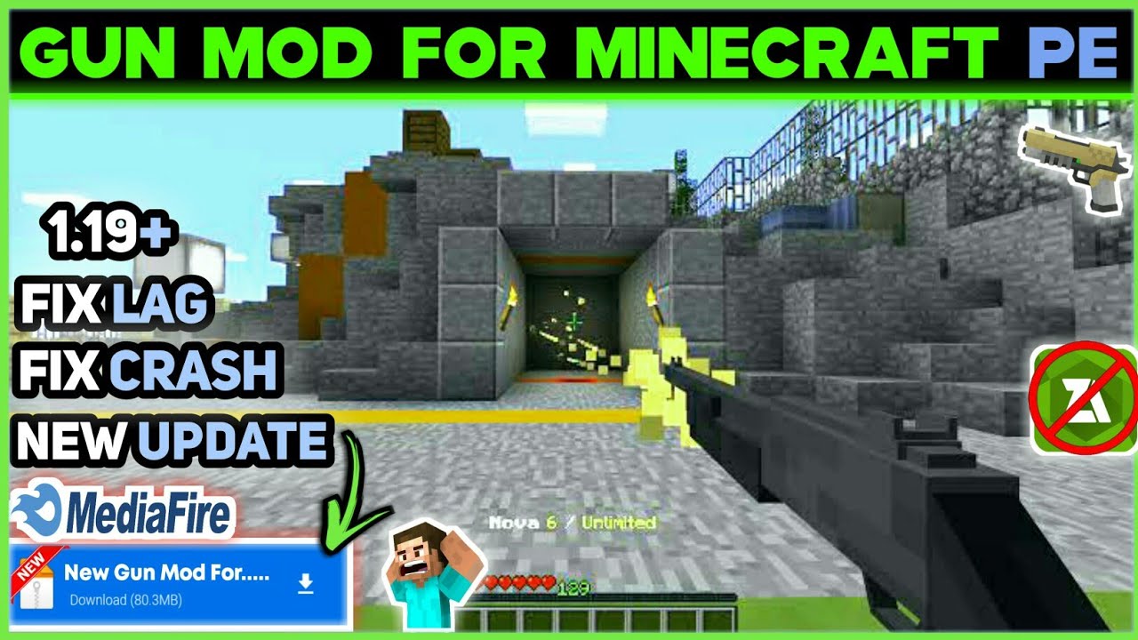 How To Download Gun Mod For Minecraft Pocket edition 1.19+ | gun mod ...