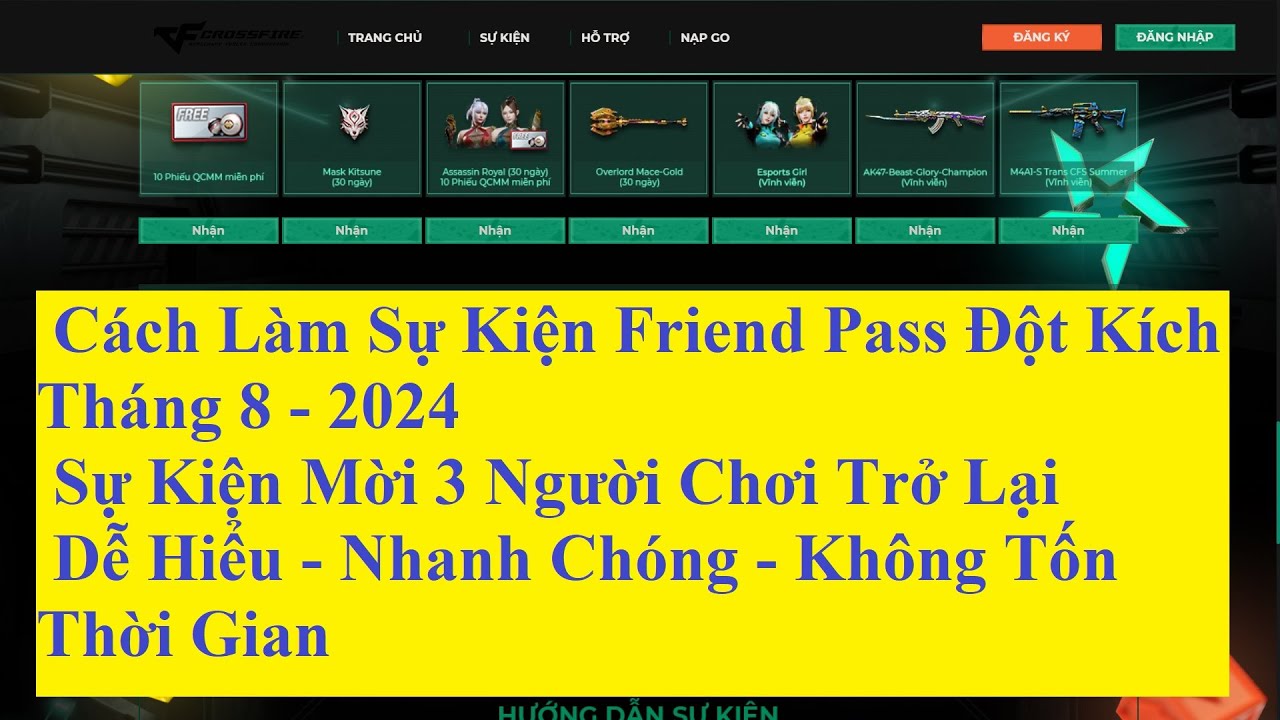 Cách Làm Sự Kiện Friend Pass Mời 3 Bạn - Crossfire - Đột Kích || EXP ...
