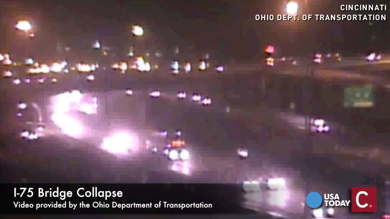 Video shows deadly I-75 bridge collapse in Ohio - YouTube