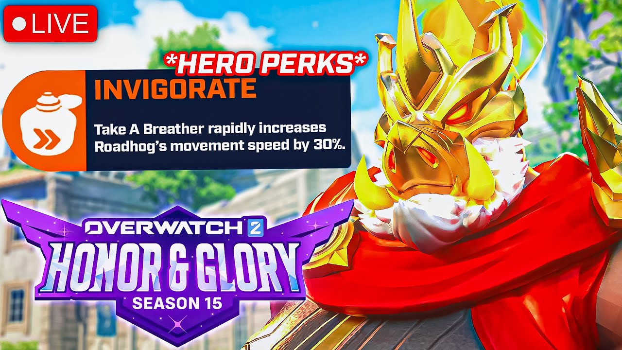 [DROPS] NEW SEASON 15 OVERWATCH 2 HERO PERKS! RANKED GRIND - YouTube