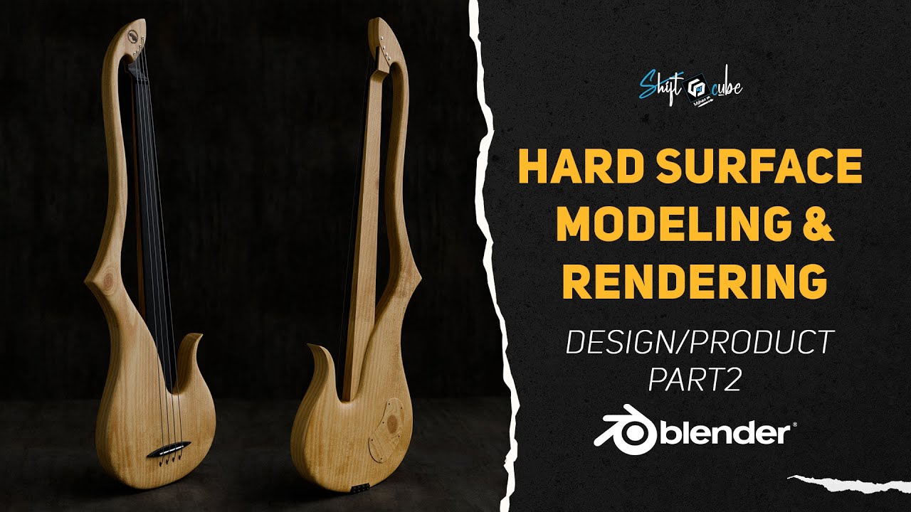 Hard Surface Guitar Modeling in Blender and Substance 3D painter - Part ...