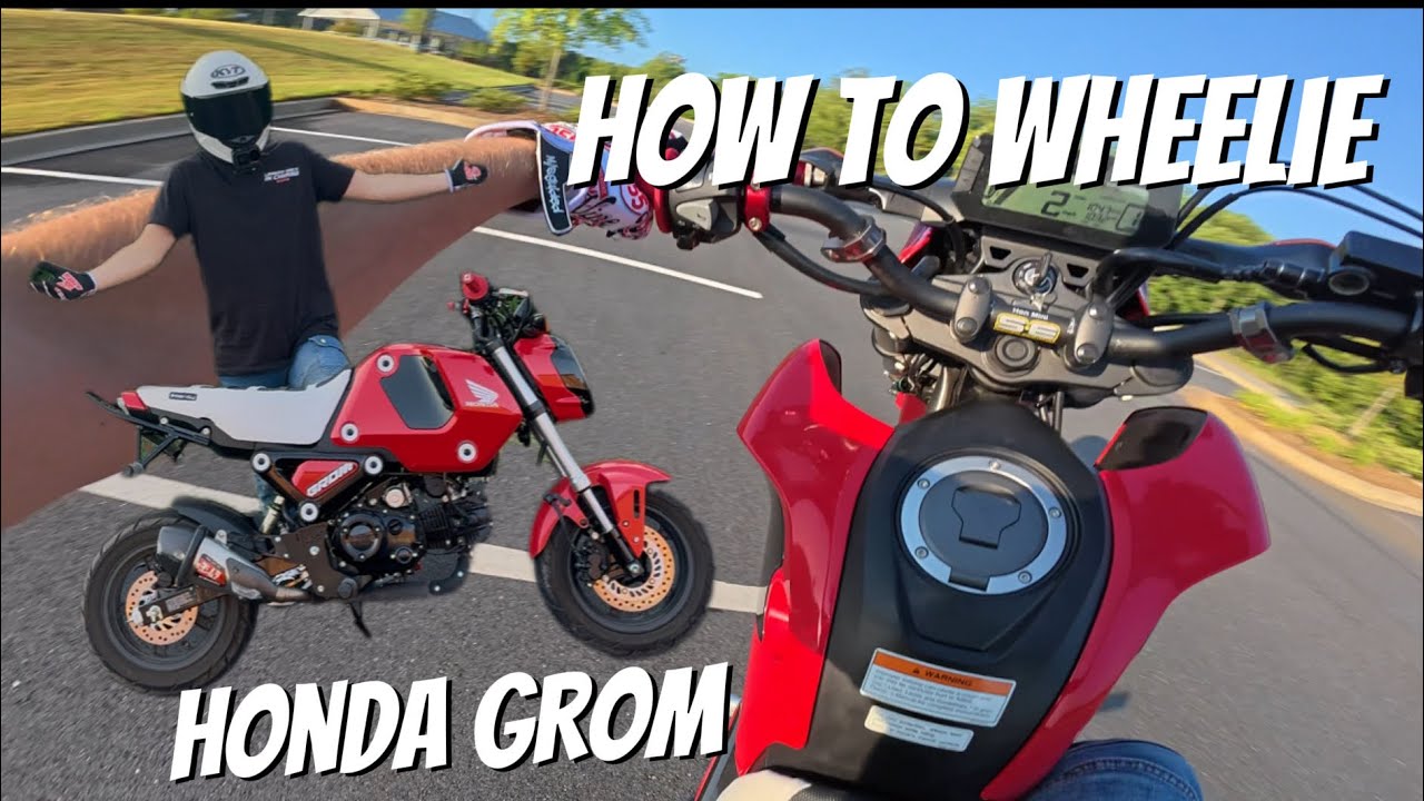 How to wheelie a Honda GROM for beginners! - YouTube