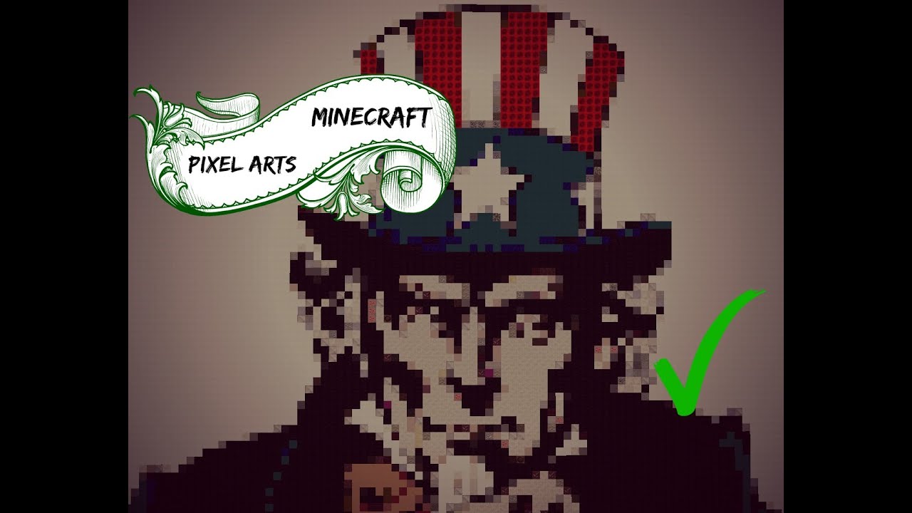 [ Pixel Arts ] [ Minecraft ] Timelapse Uncle Sam - YouTube