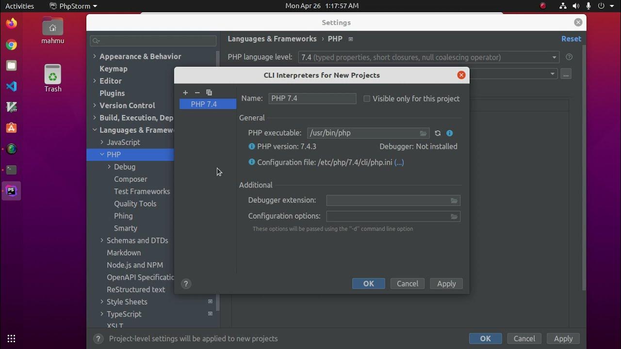 How to configure phpstorm for php programming in Ubuntu 20.04 LTS ...