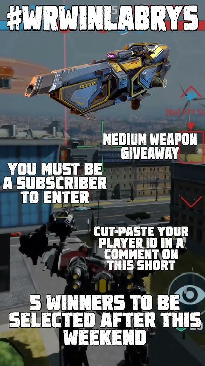 Contest Closed Wrwinlabrys Giveaway 5 Labrys Prizes War Robots Wr Youtube