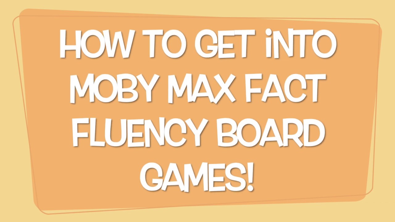 Moby Max Fact Fluency Board Game Directions - YouTube