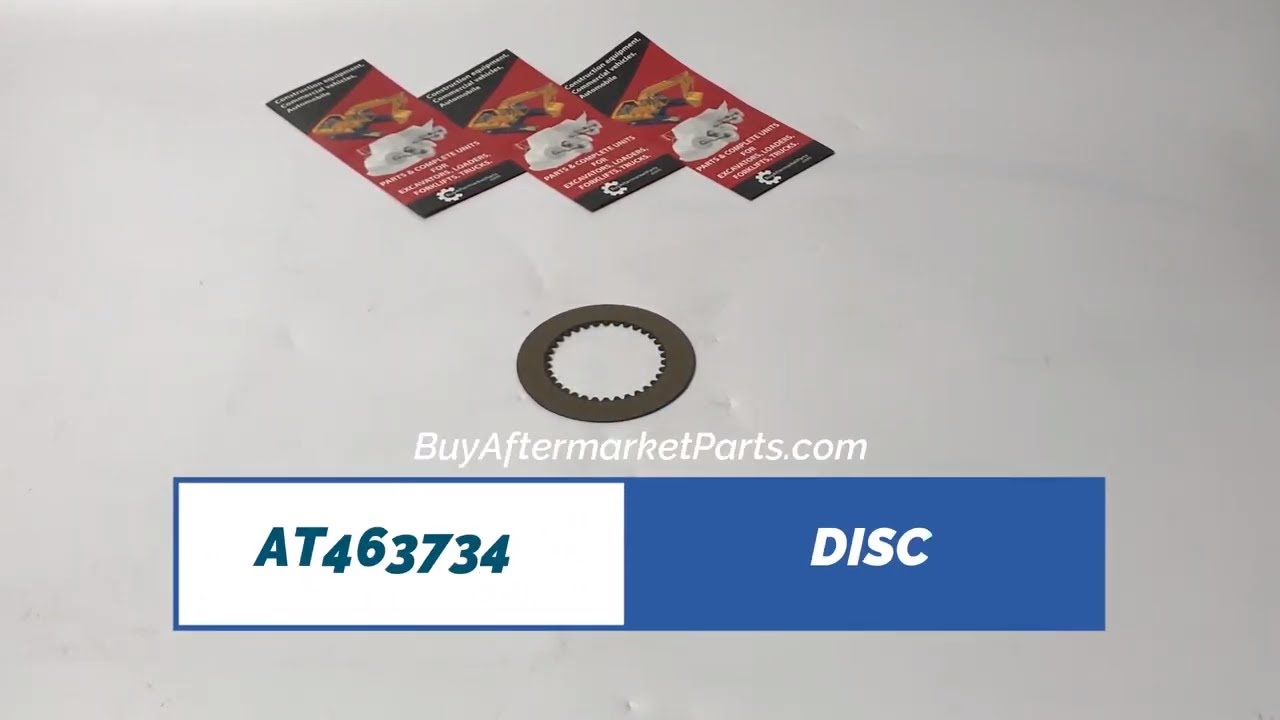 AT463734 friction disc for John Deere excavator - YouTube