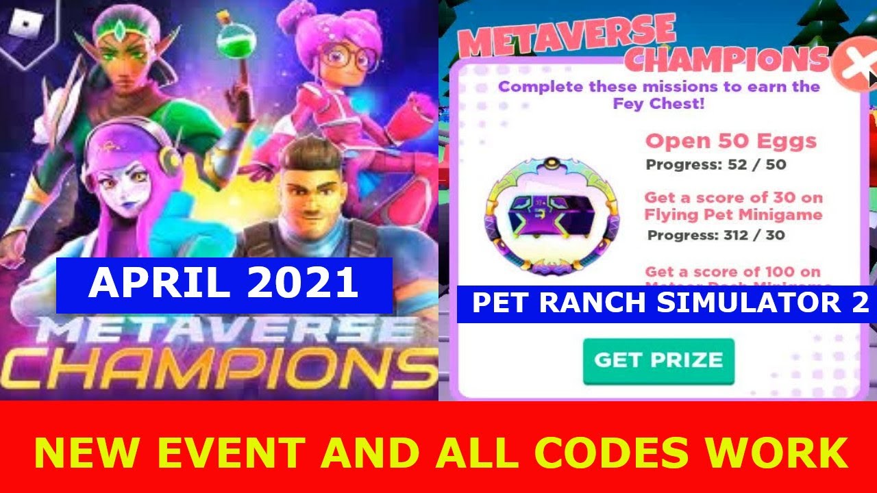 NEW EVENT * Metaverse Champions Hub * ALL CODES WORK! Pet Ranch ...