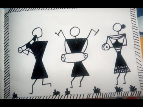 How to draw Saura art Form of Orissa | Very easy and simple to draw ...