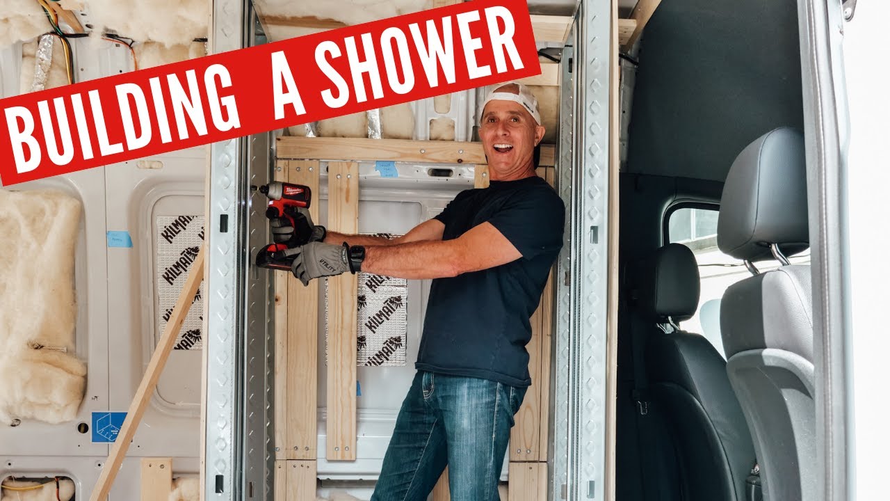 MERCEDES SPRINTER VAN CONVERSION | Building a Shower in our Camper Van ...