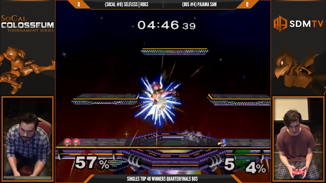SC9 - Selfless | Hugs (Samus) vs Pajama Sam (Falco) - SSBM - YouTube