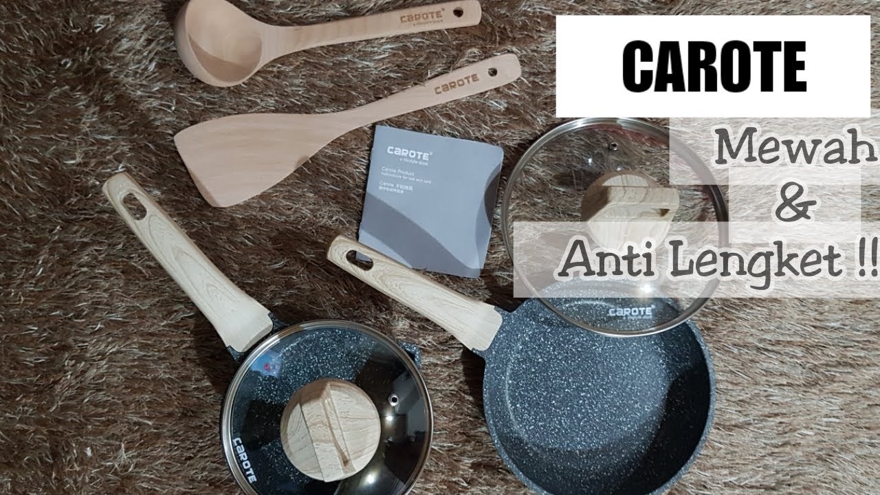 LAZADA HAUL !! COOKWARE CAROTE ayuk kita REVIEW WAJAN DAN PANCI CAROTE ...